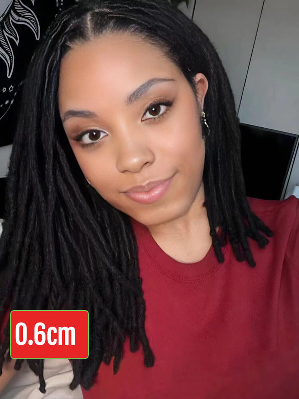 10 Inch Loc Extensions Human Hair Small Pencil Locs - LocExtensions.com