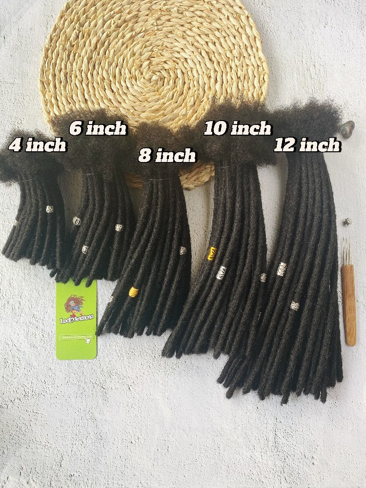 6 Inch Human Hair Loc Extensions – Natural, Soft, and Premium Quality ...