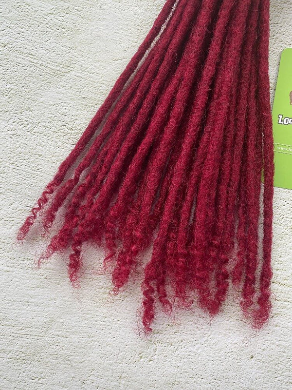 100% Human Hair Loc Extensions With Curly Ends-color 99j - LocE-PL