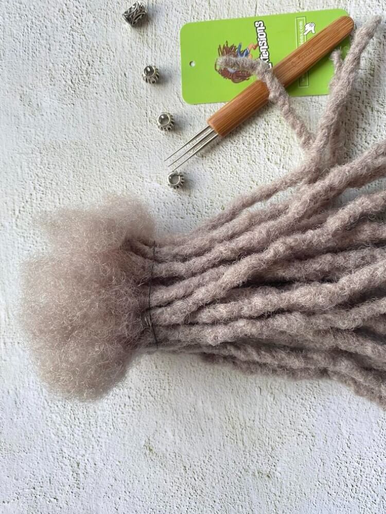Gray Anwi Textured Human Hair Loc Extensions-Natural, Soft, and Stylish ...