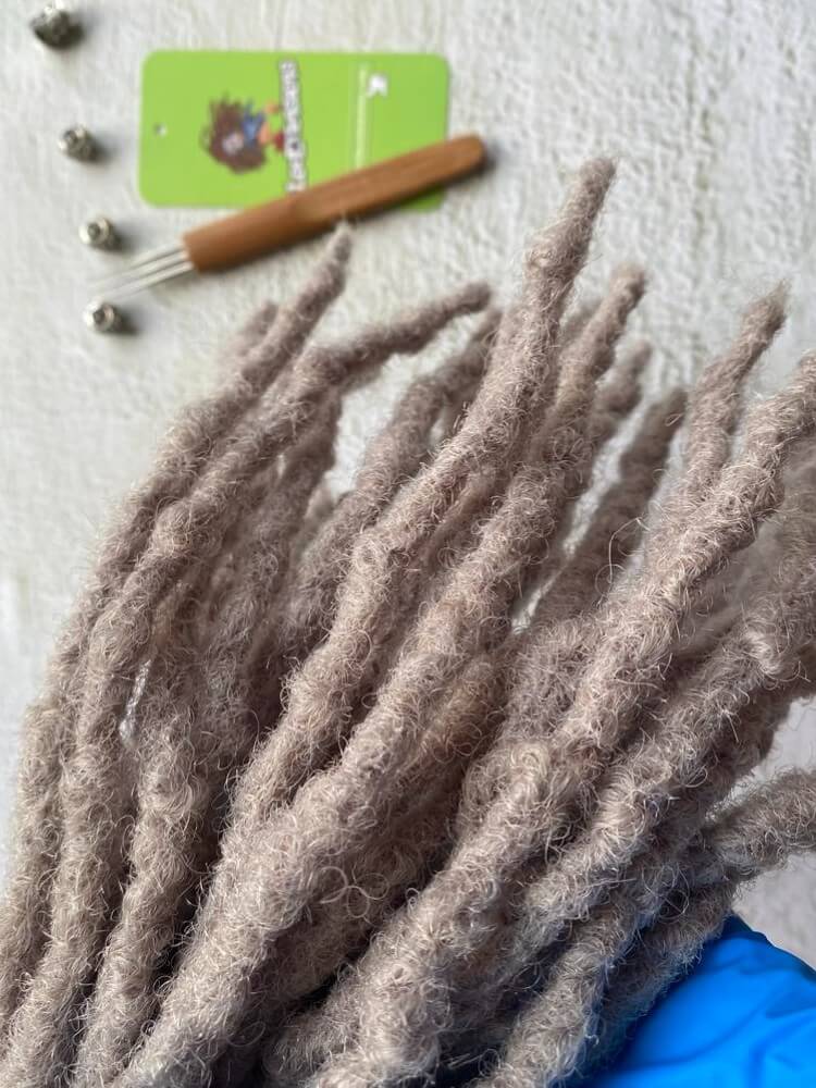 Gray Anwi Textured Human Hair Loc Extensions-Natural, Soft, and Stylish ...