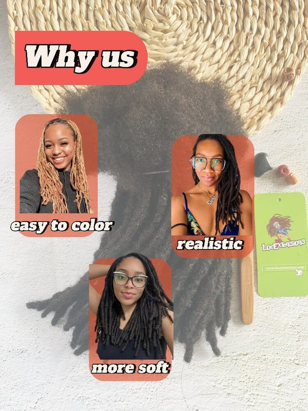 100 Locs Bundle - Anwi Textured Human Hair Loc Extensions | Soft Locs ...