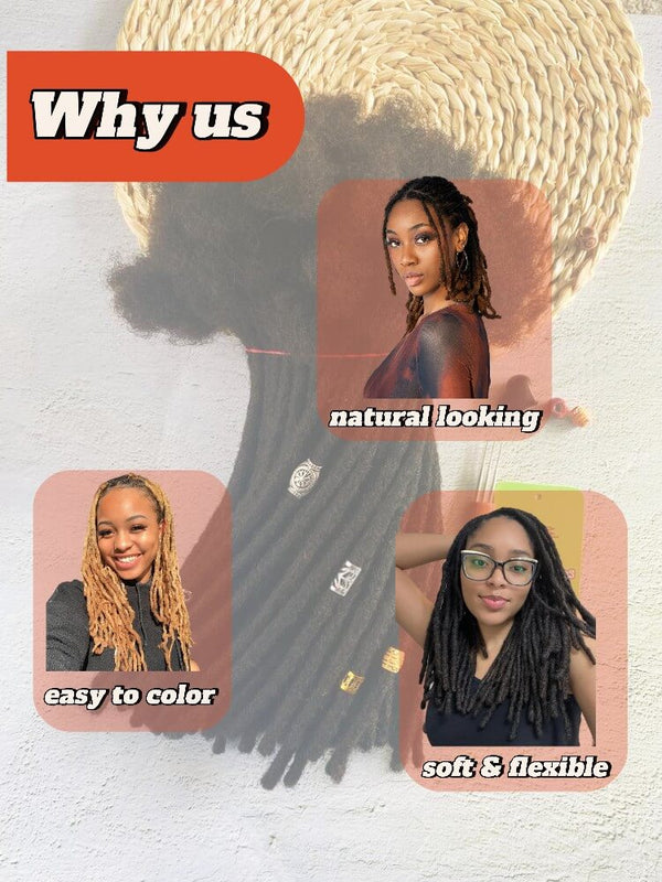 Human Hair 12 Inch Loc Extensions Bundles - LocE-PL