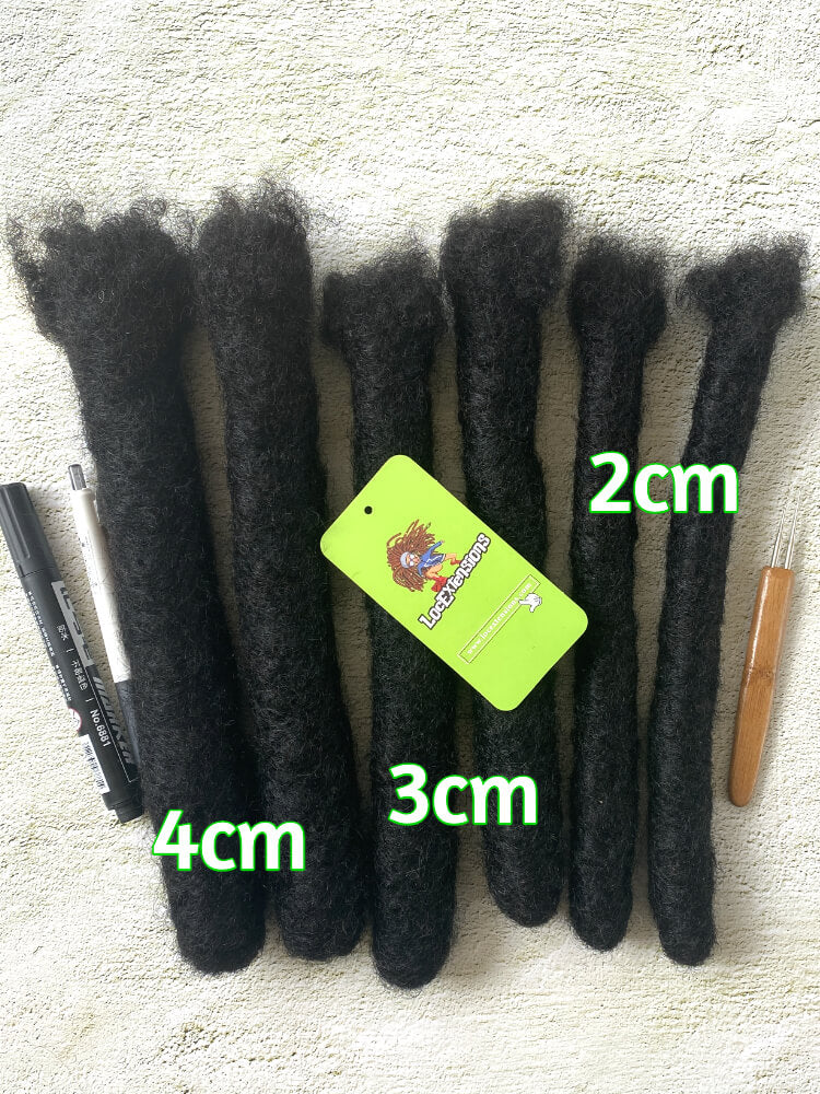 Handmade Wicks Locs Human Hair Extensions Nautral Black Hair ...