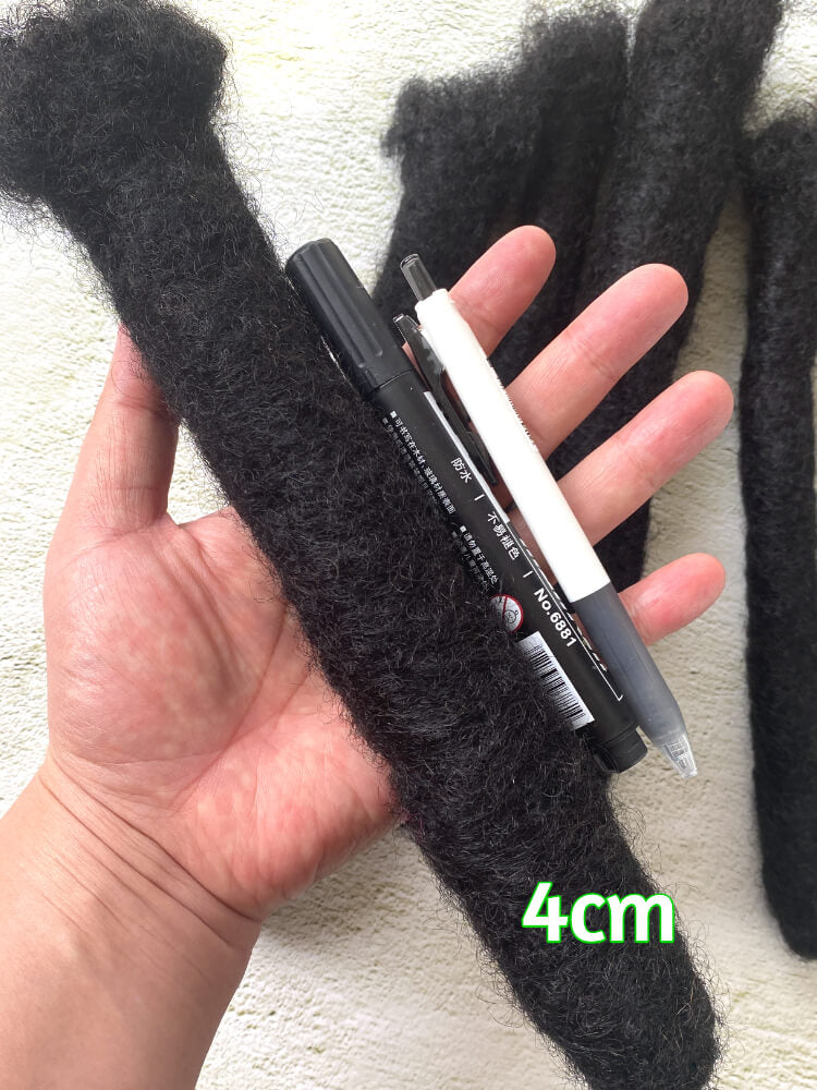 Handmade Wicks Locs Human Hair Extensions Nautral Black Hair ...