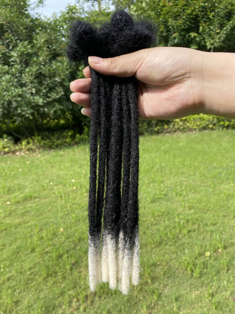 Get Ombre Human Hair Loc Extensions Bundles with 613 Blonde Tips | Shop ...